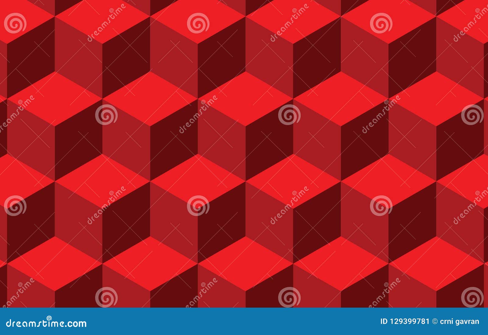 Red Cube Pattern Background in Three Red Color Tones. Stock ...