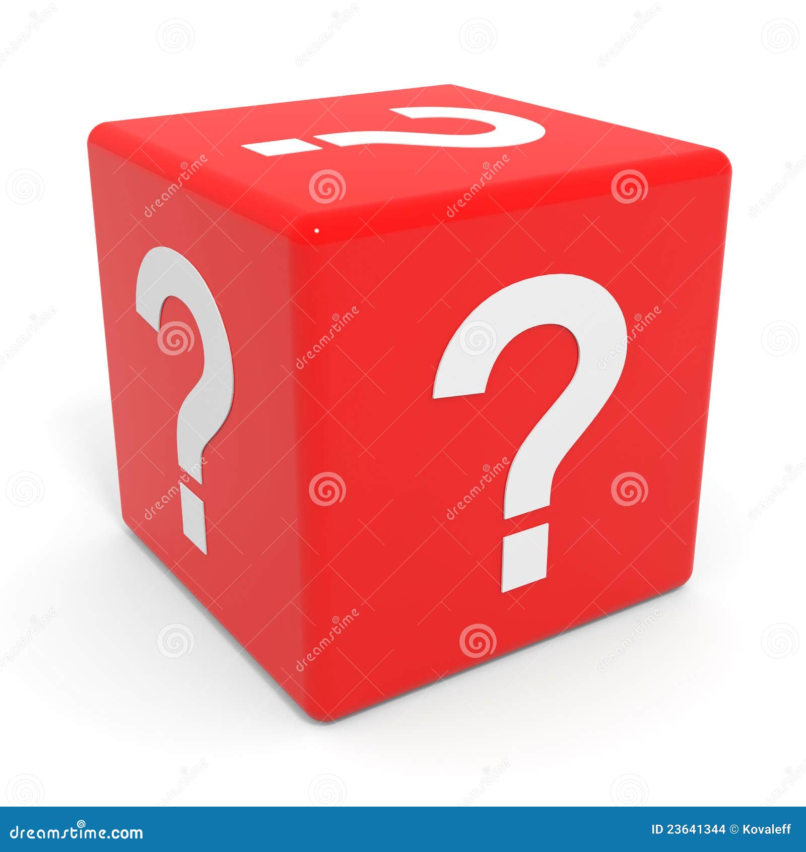 Red Cube with Question Mark. Stock Illustration - Illustration of ...