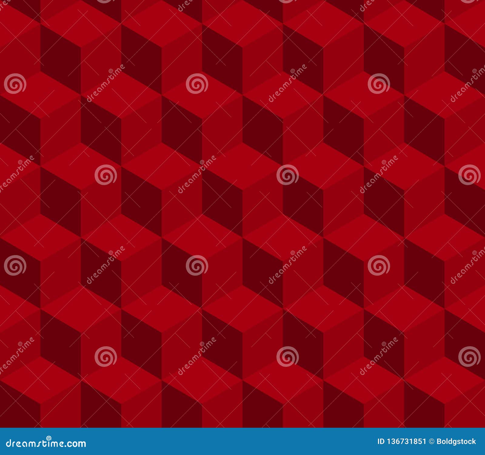 Red Cube Seamless Vector Pattern. Pattern Included in Swatch Stock ...
