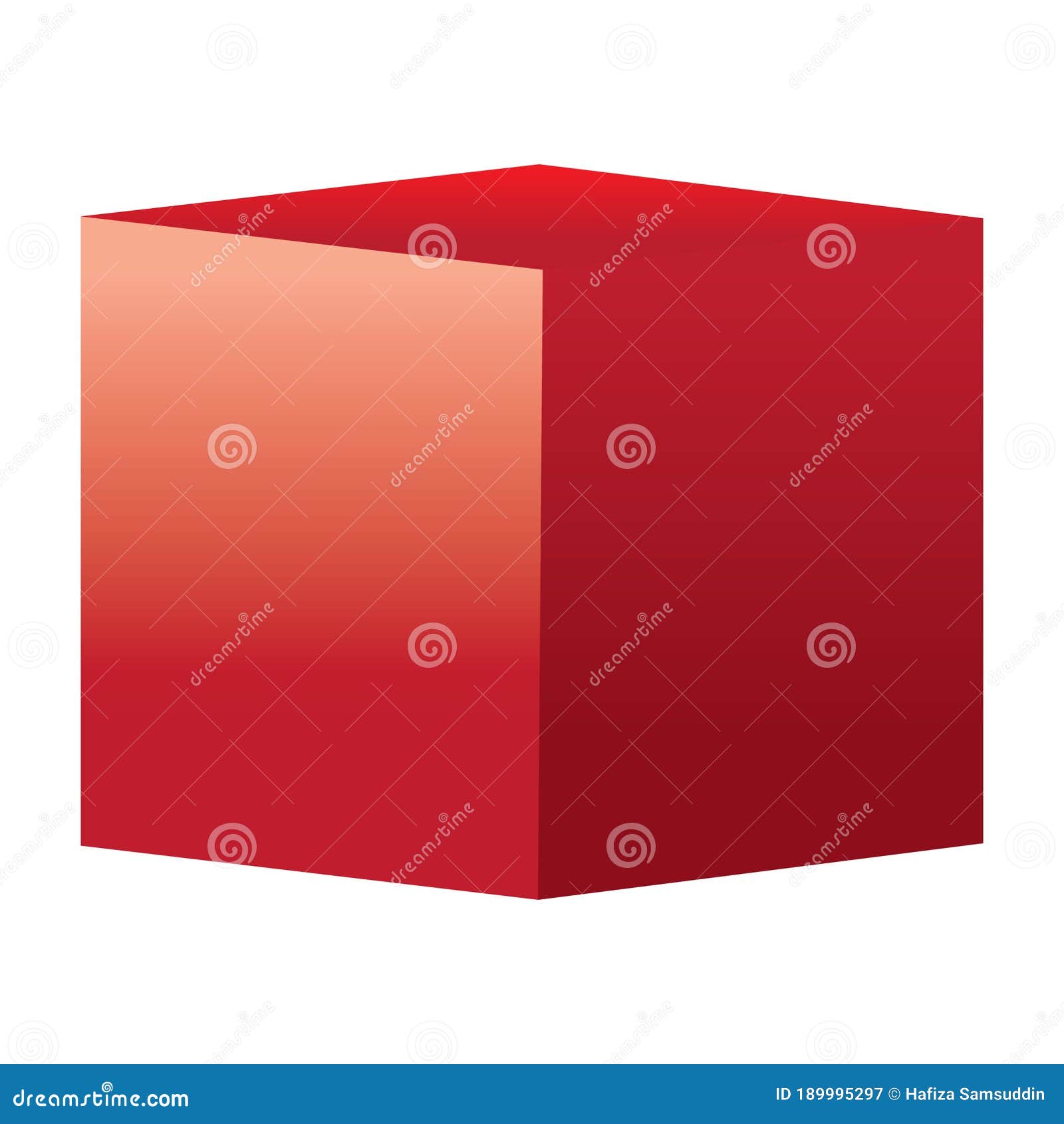 Red Cube. Vector Illustration Decorative Design Stock Vector ...