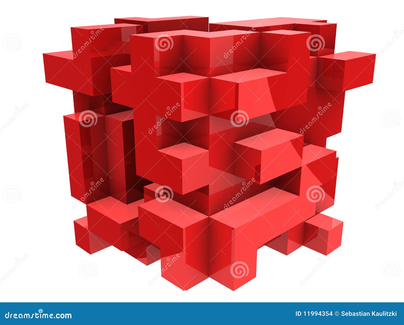 Red cubes stock illustration. Illustration of arrange - 11994354