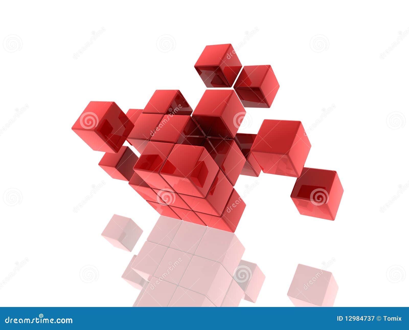 Red cubes stock illustration. Illustration of power, group - 12984737