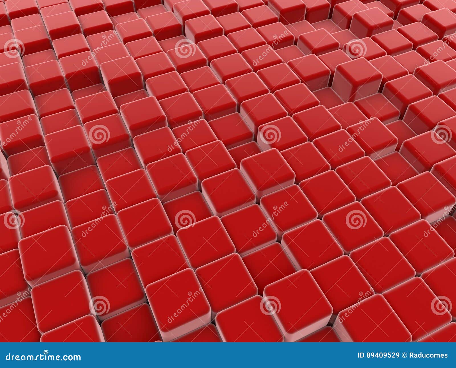 Red cubes abstract floor stock illustration. Illustration of futuristic ...
