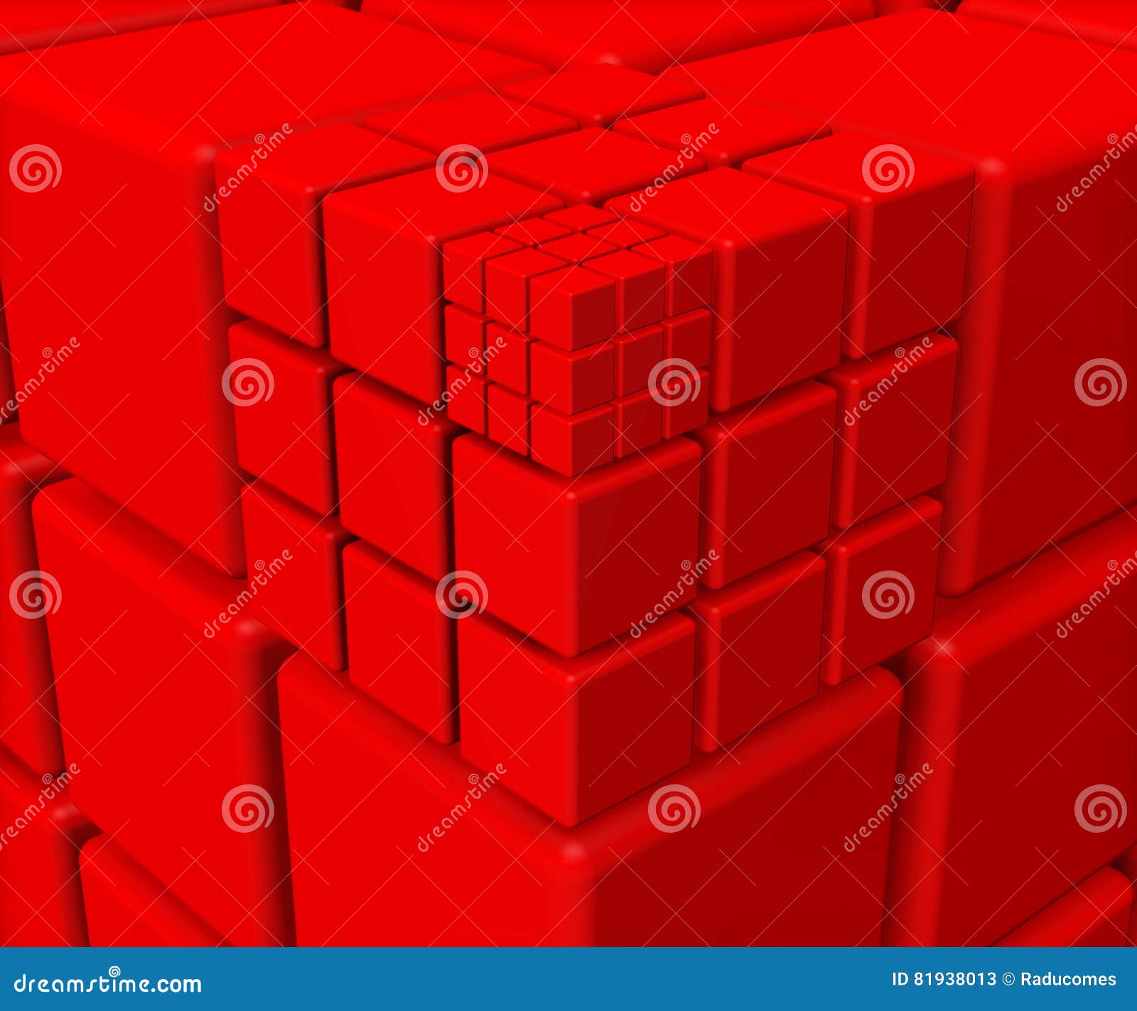 Red cubes background stock illustration. Illustration of futuristic ...