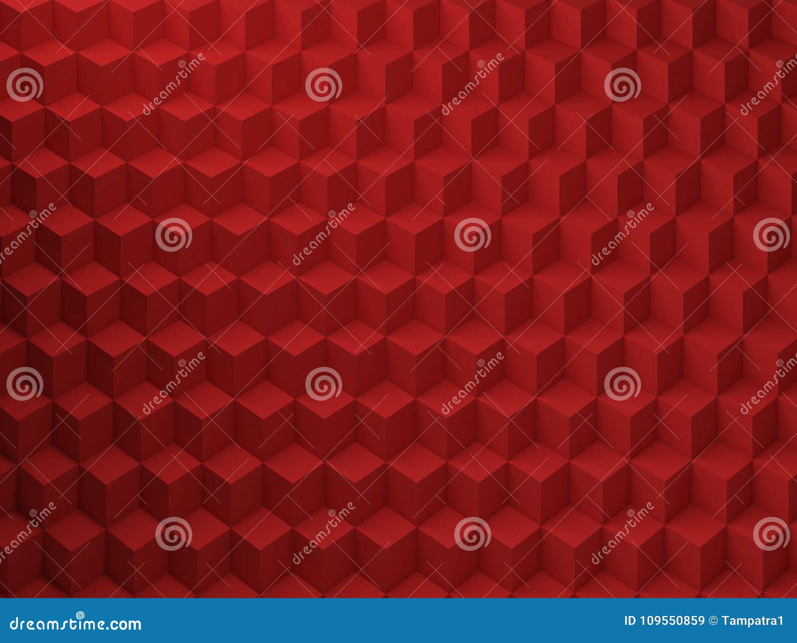 Red Cubes Pattern, 3d Render Illustration Stock Illustration ...