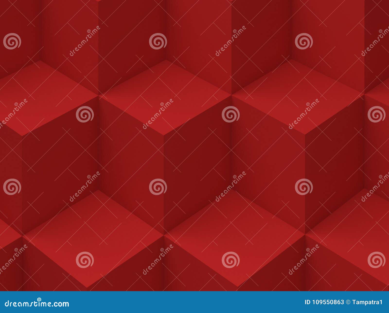 Red Cubes Pattern, 3d Render Illustration Stock Illustration ...