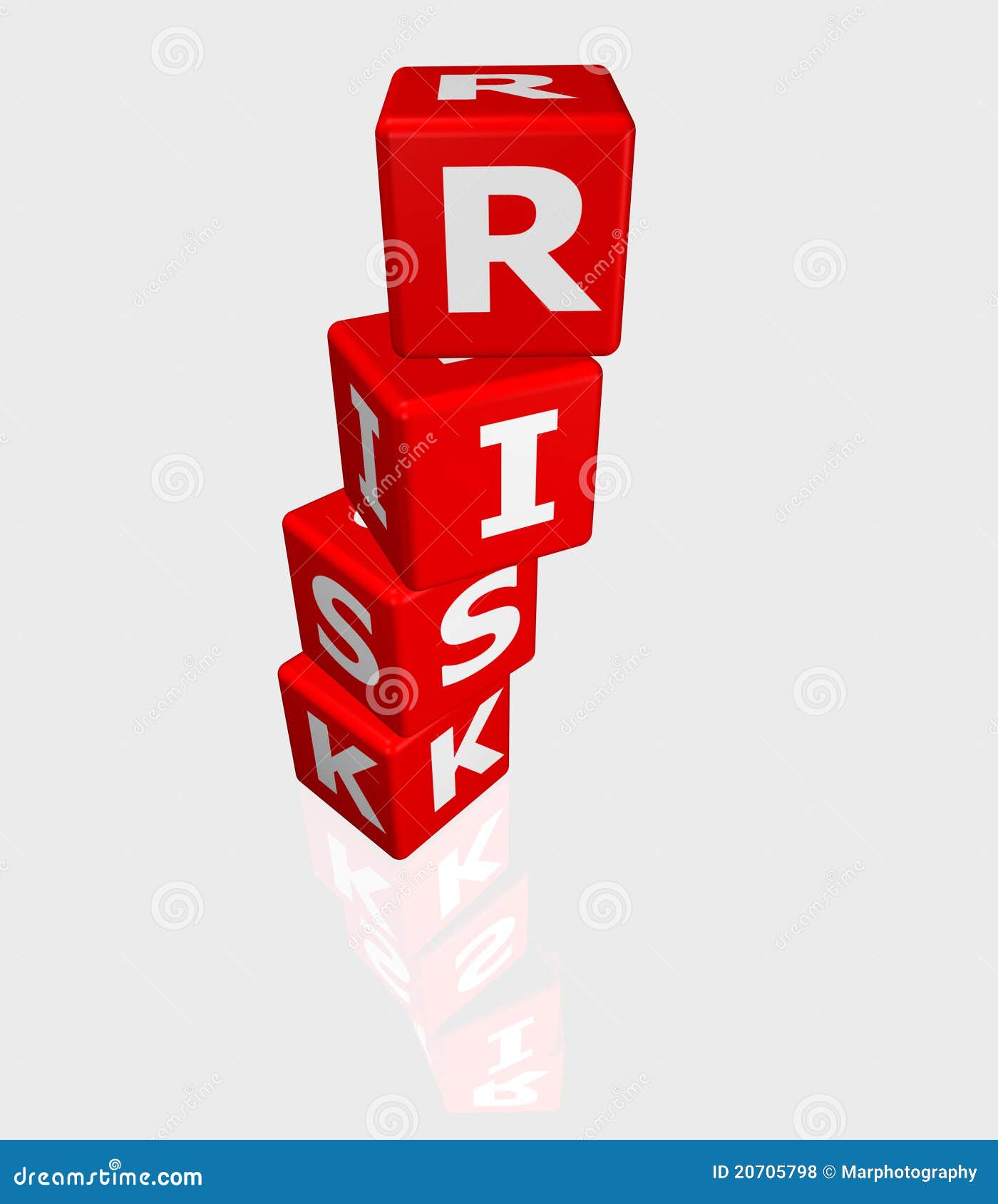 Red cubes with risk word stock illustration. Illustration of success ...