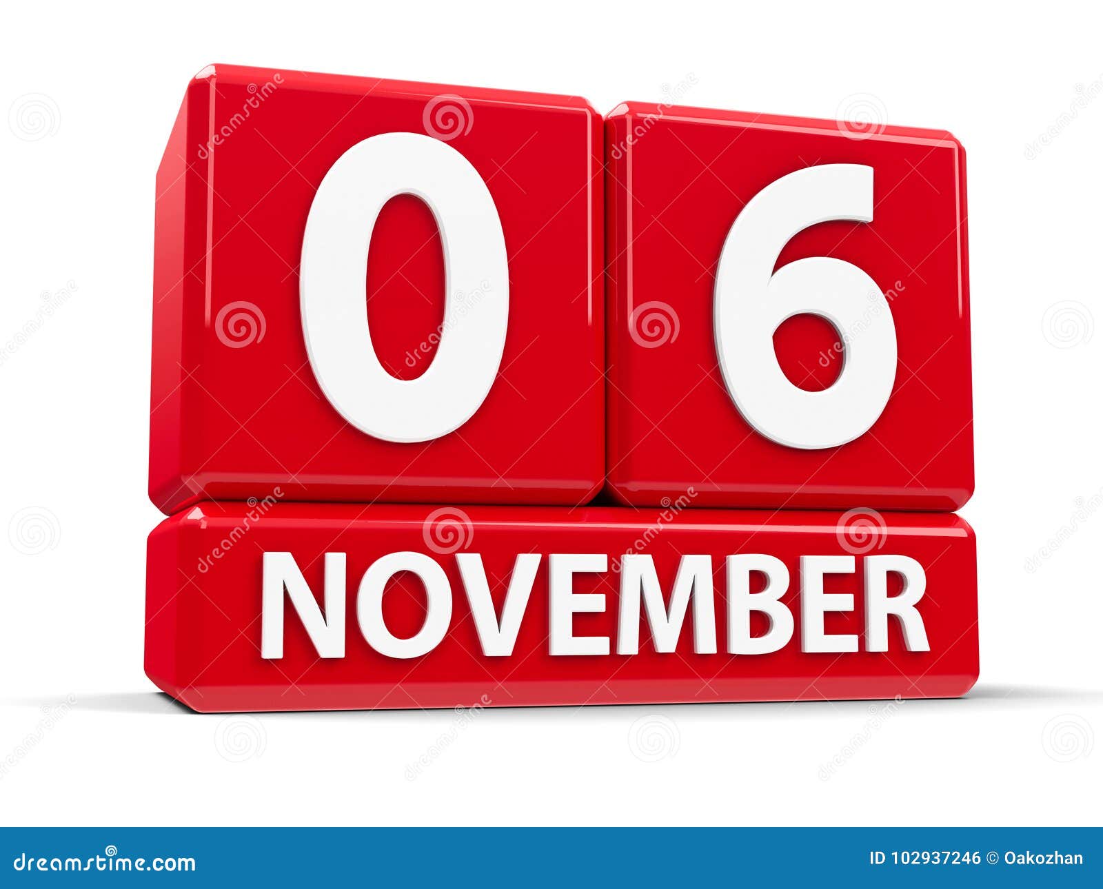 Cubes 6th November stock illustration. Illustration of calendar - 102937246