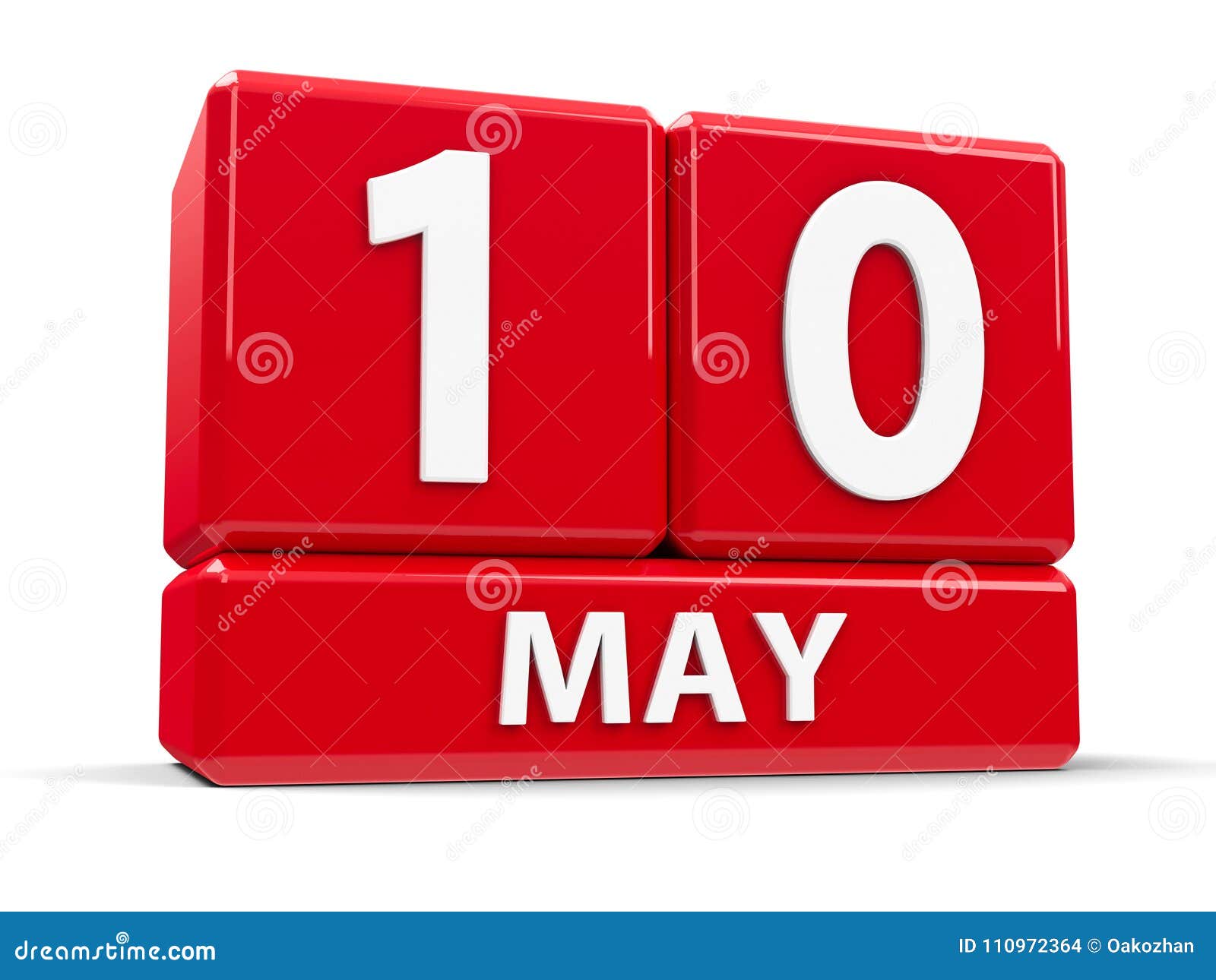 Cubes 10th May stock illustration. Illustration of date - 110972364