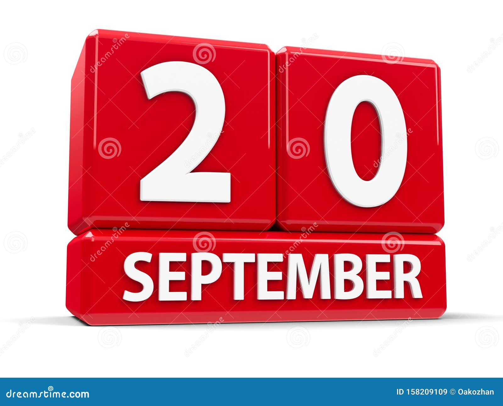 Cubes 20th September stock illustration. Illustration of date - 158209109
