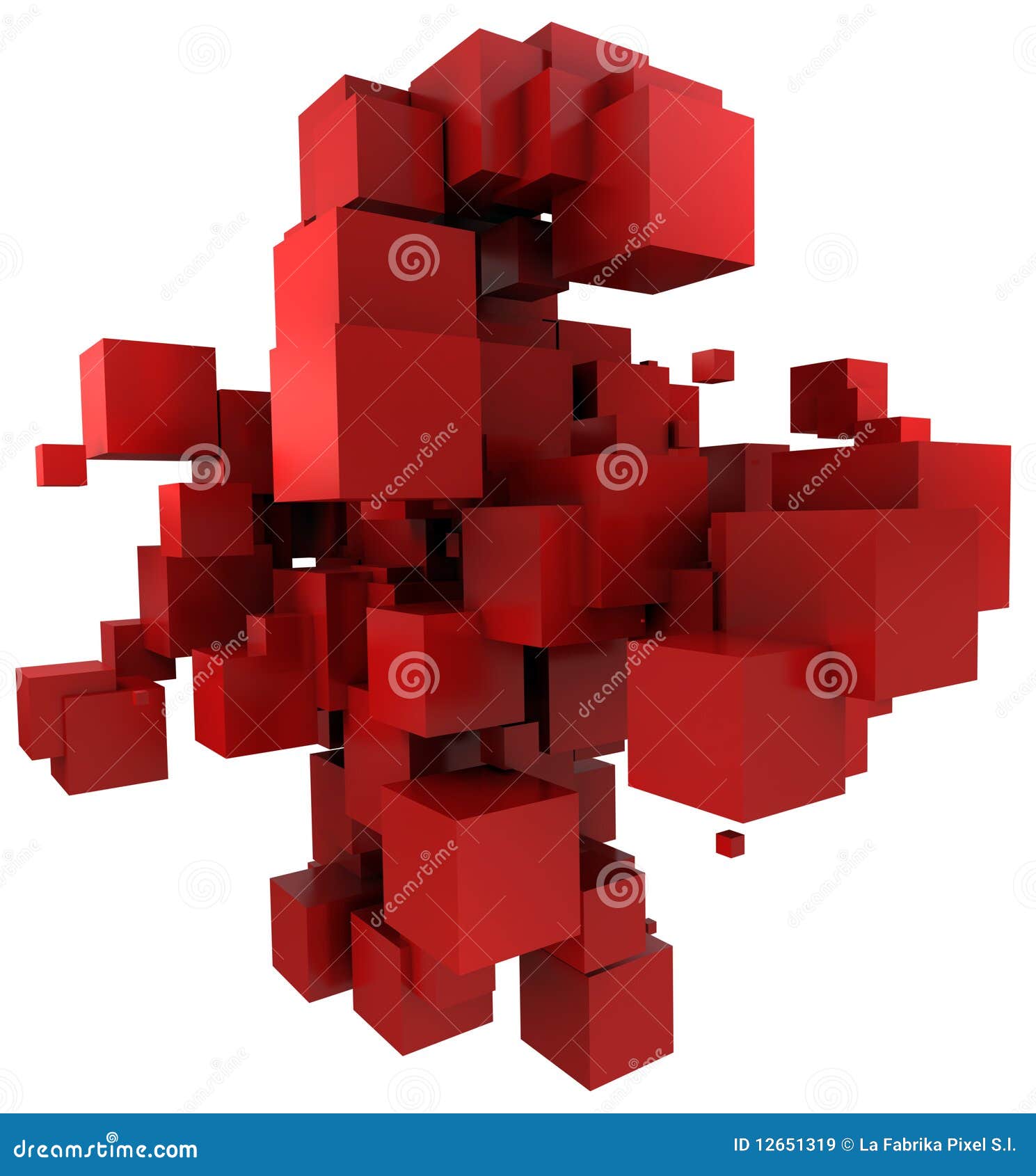 Red cubic background stock illustration. Illustration of geometric ...