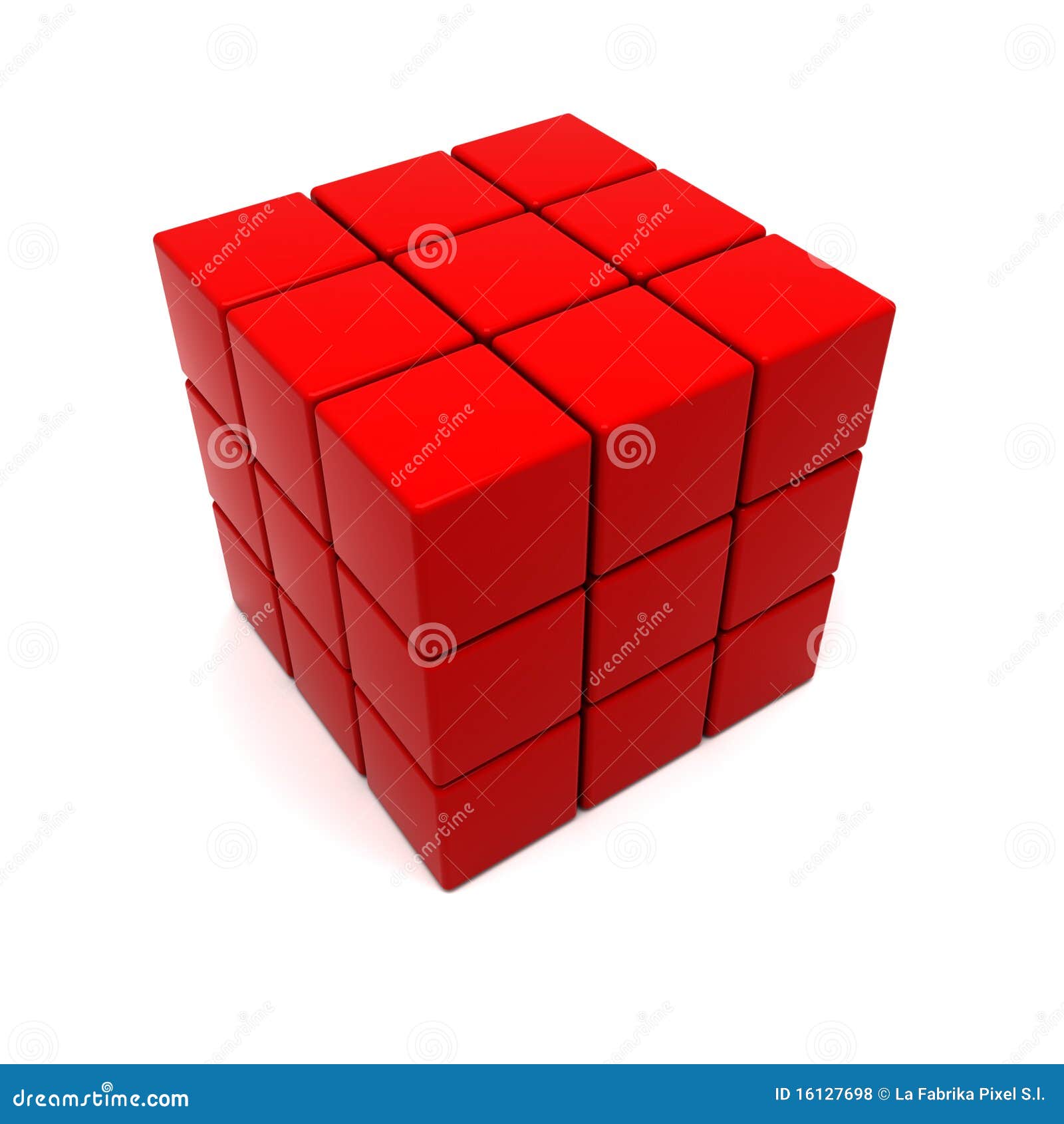Red cubic structure stock illustration. Illustration of shape - 16127698