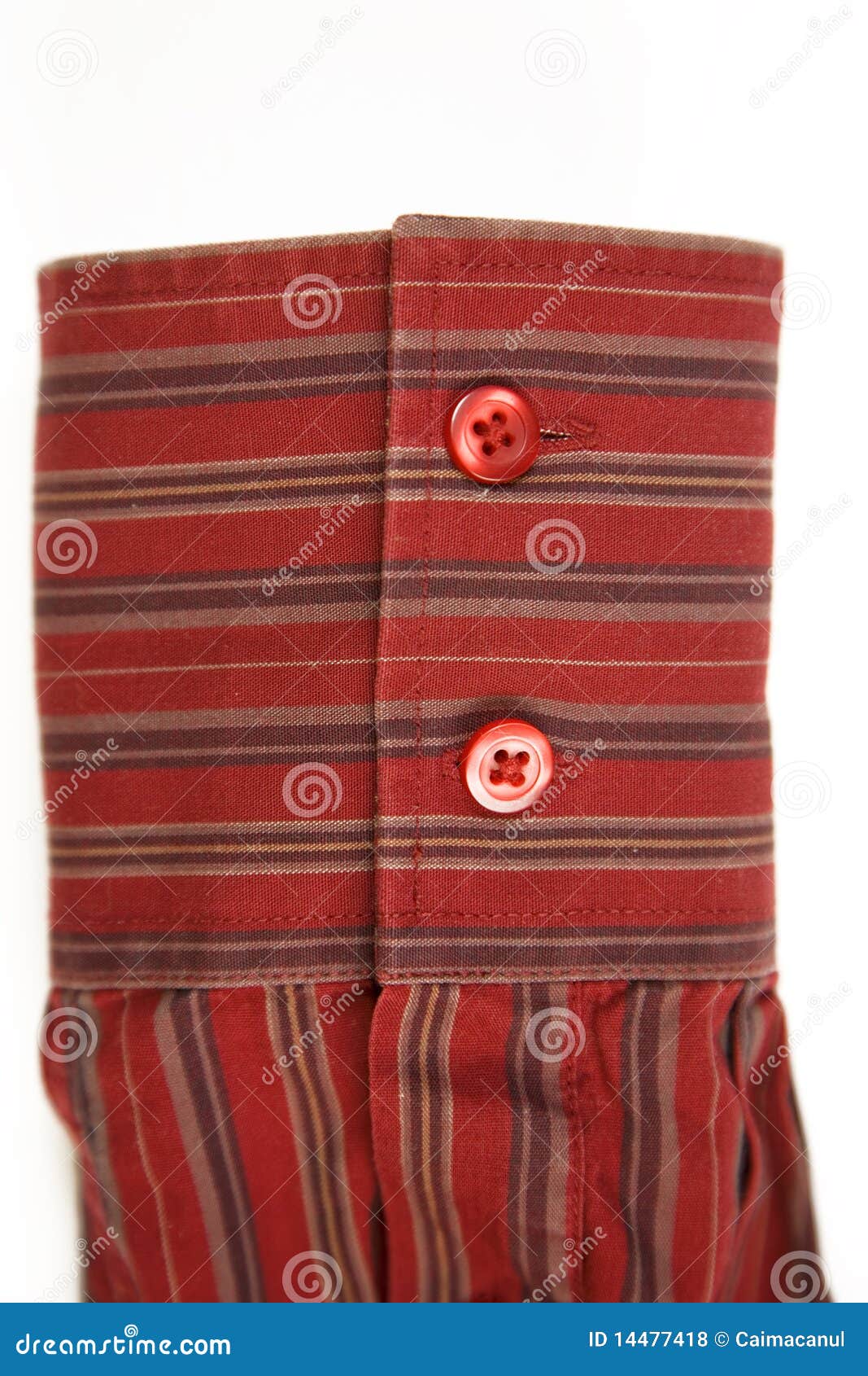 Red Cuff from Striped Shirt Stock Photo - Image of elegance, elegant ...