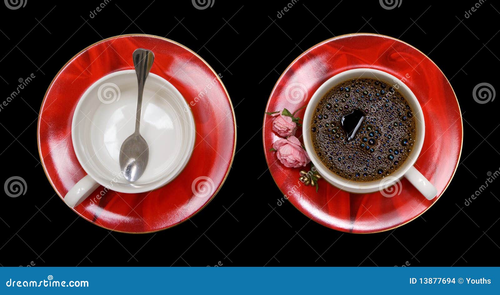 Red cup of coffee stock photo. Image of breakfast, espresso - 13877694