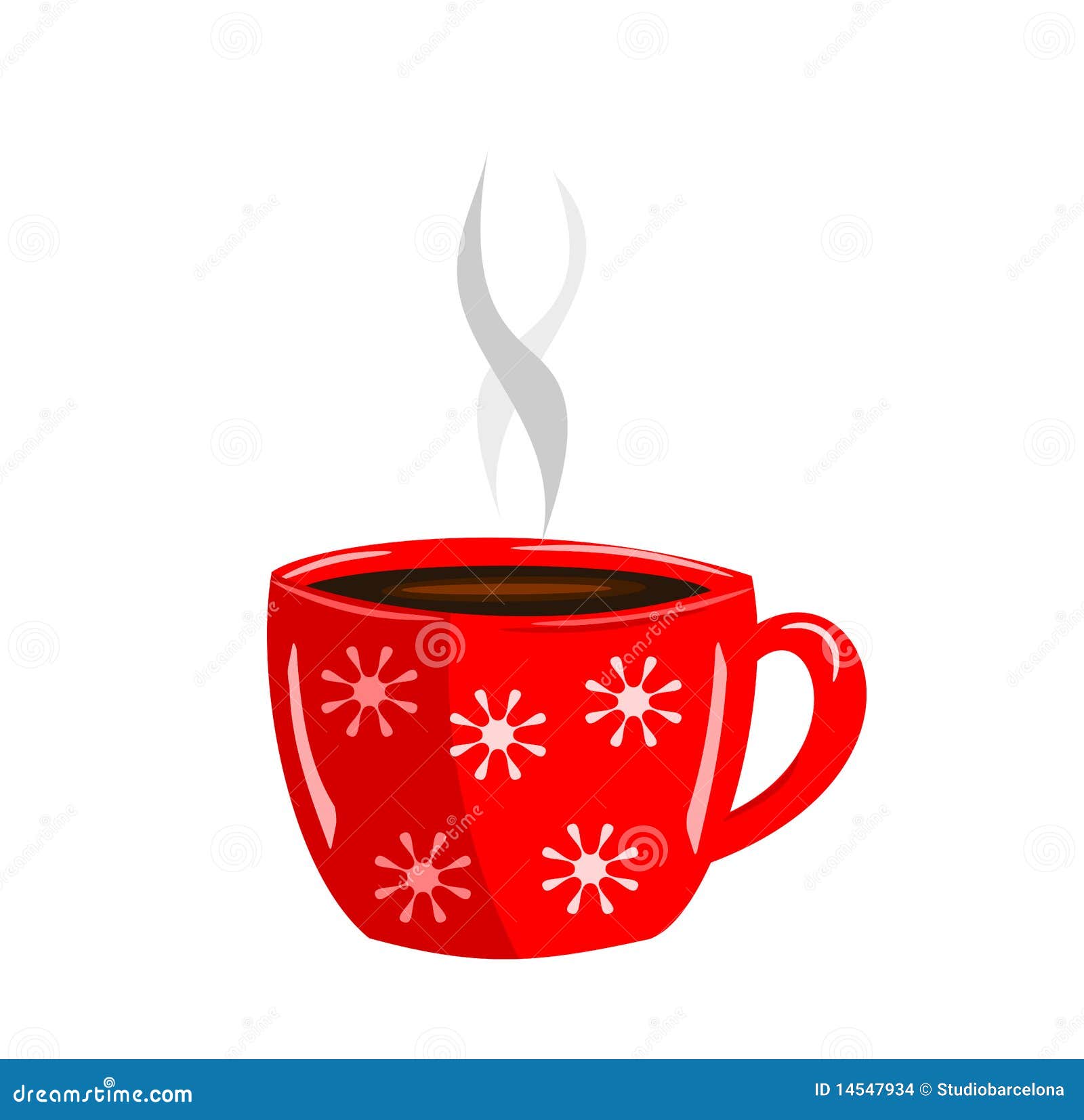 Red cup of coffee stock vector. Illustration of decoration - 14547934