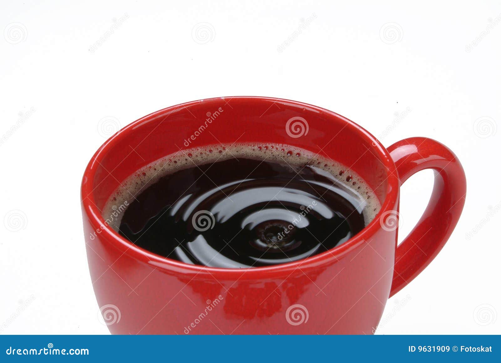 Red Cup of Coffee stock image. Image of heat, foam, liquid - 9631909