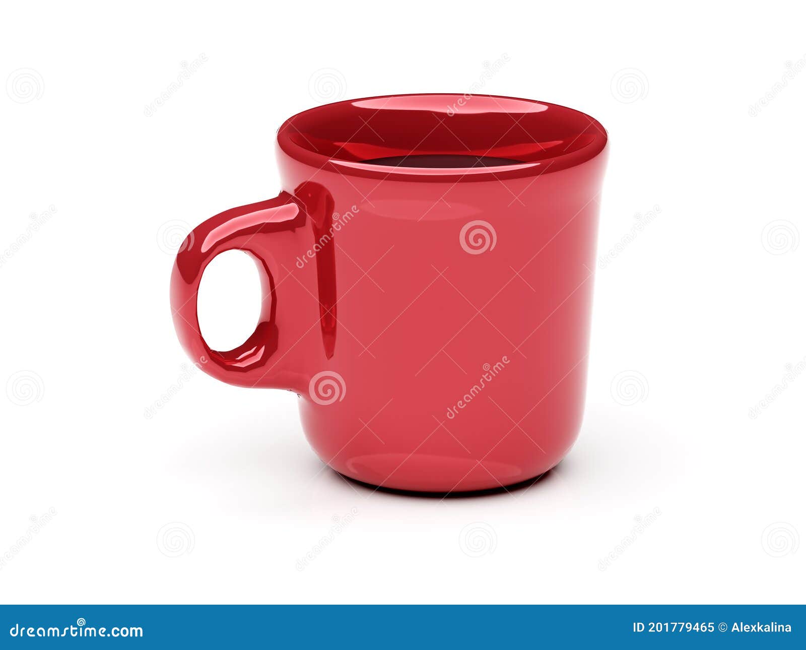 Red Cup with Drink Isolated on White Stock Illustration - Illustration ...