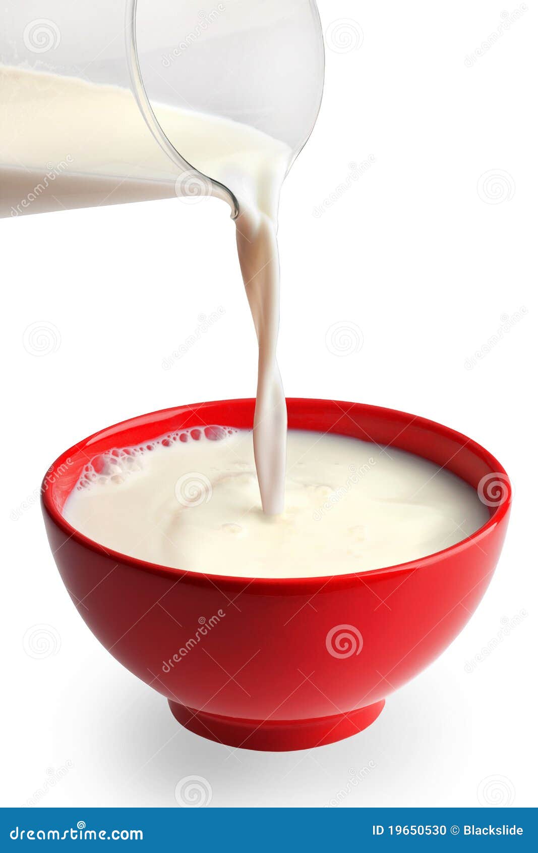 Red cup with milk stock photo. Image of milk, drink, pour - 19650530