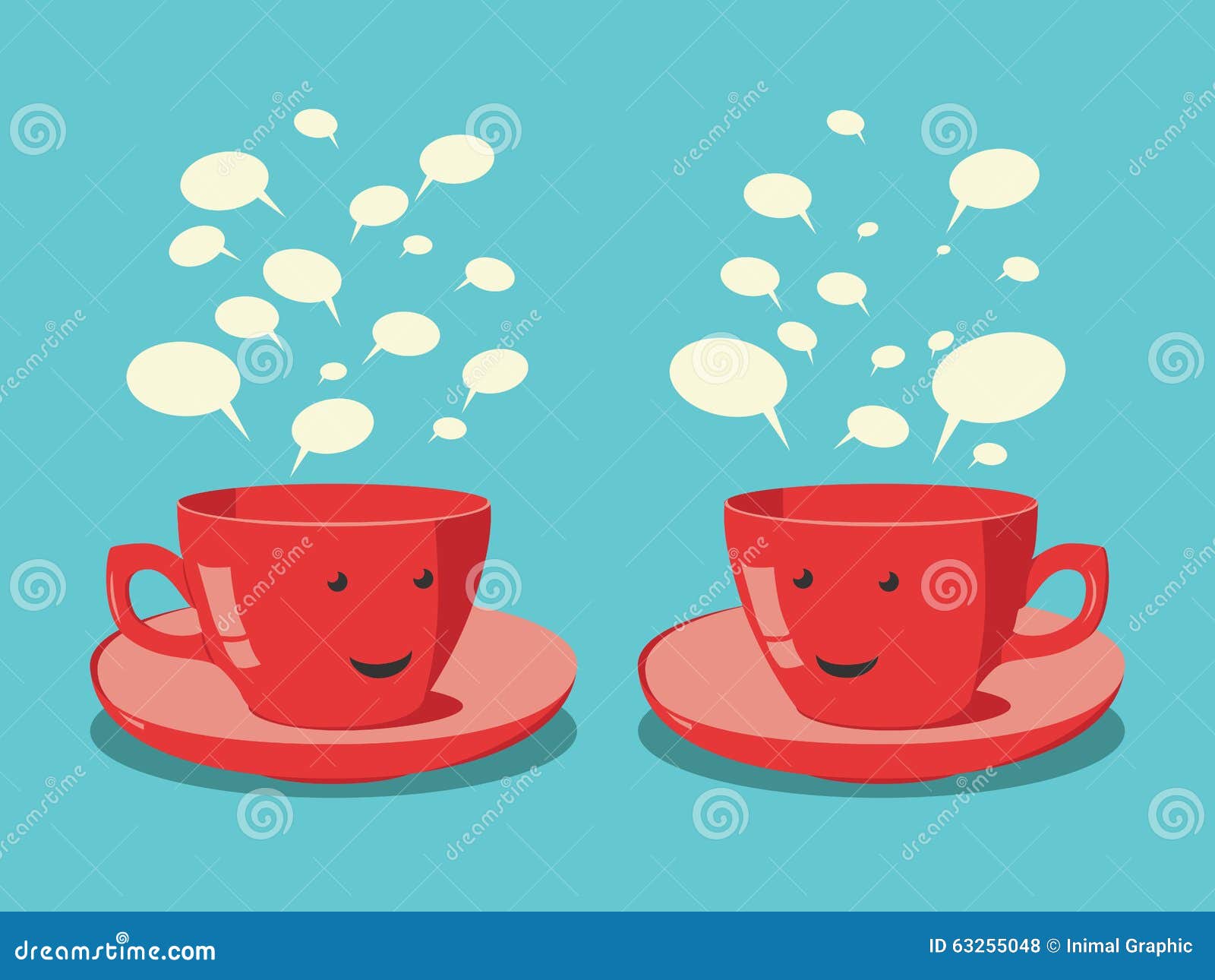 Red cups communicating stock vector. Illustration of cartoon - 63255048