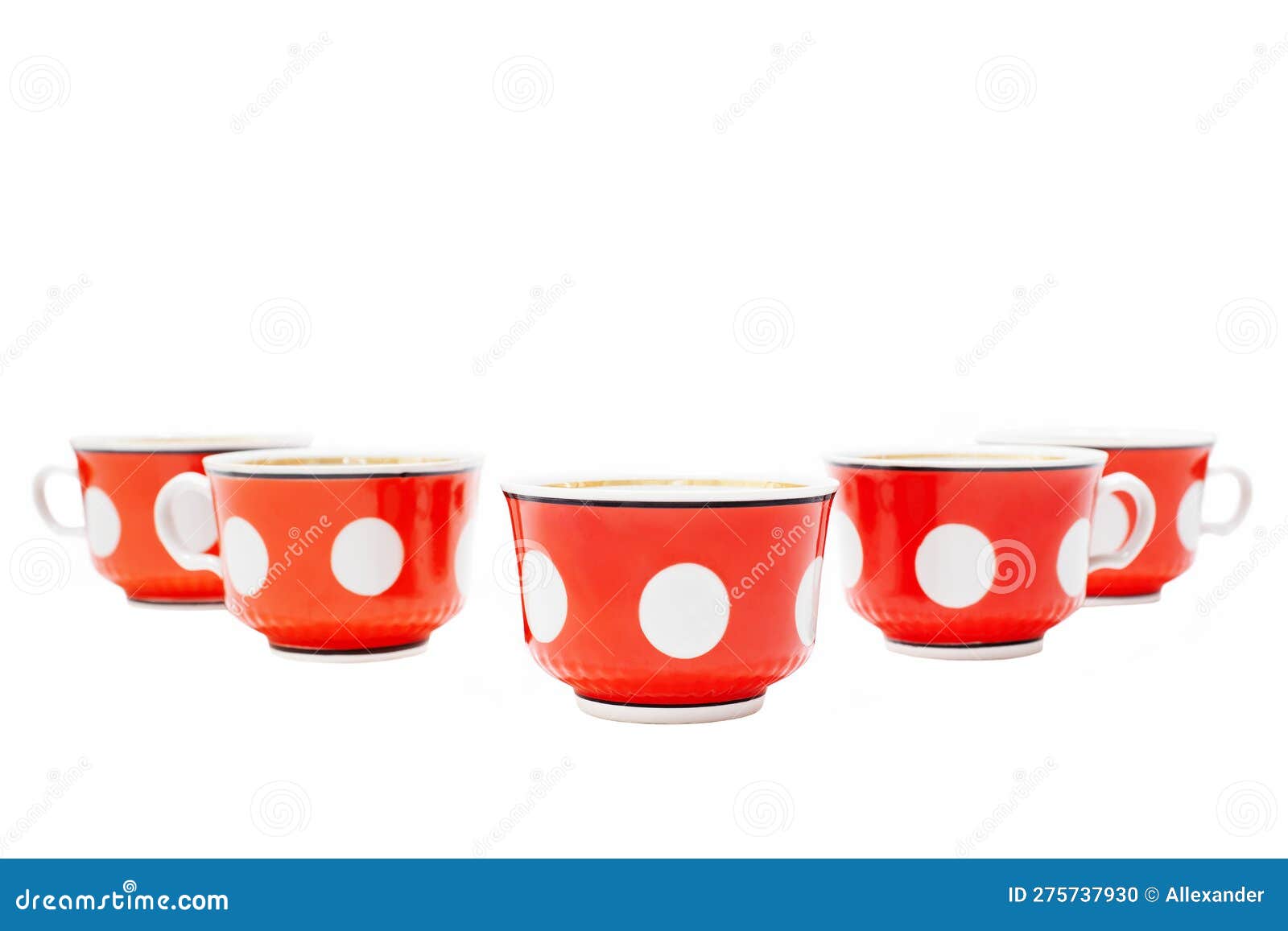 Red Cups on White Background Stock Photo - Image of vintage, kitchen ...