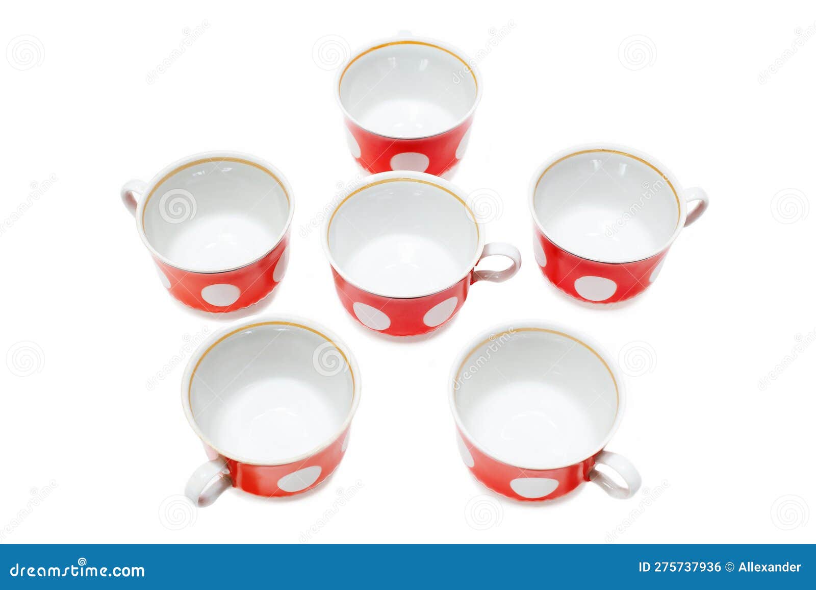 Red Cups on White Background Stock Photo - Image of tableware ...