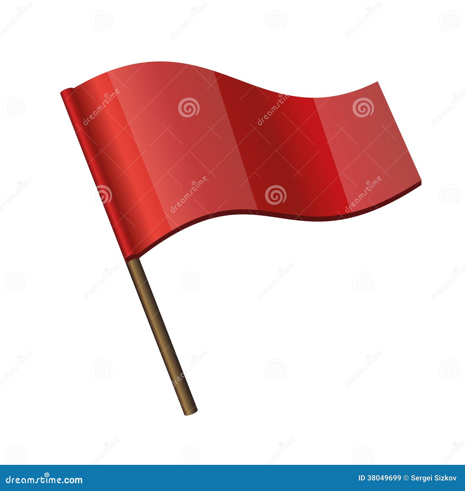 Red Curl Flag Icon stock vector. Illustration of background - 38049699