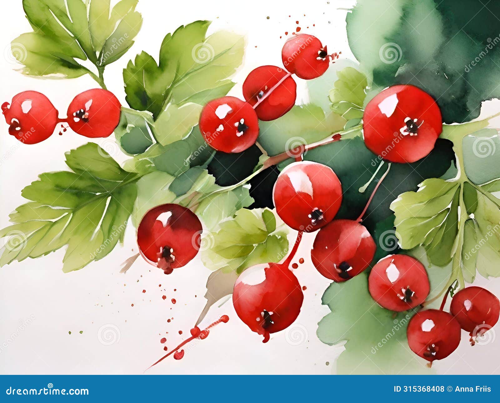 Red currant berries stock illustration. Illustration of printable ...
