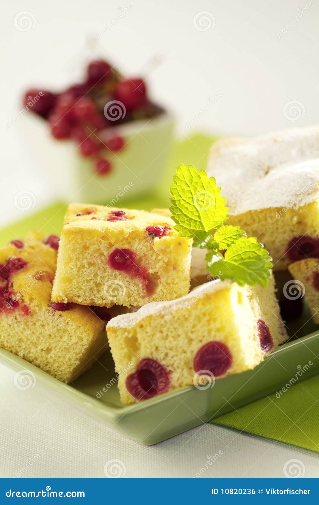Red Currant and Cherry Sponge Cake Stock Photo - Image of seasonal ...