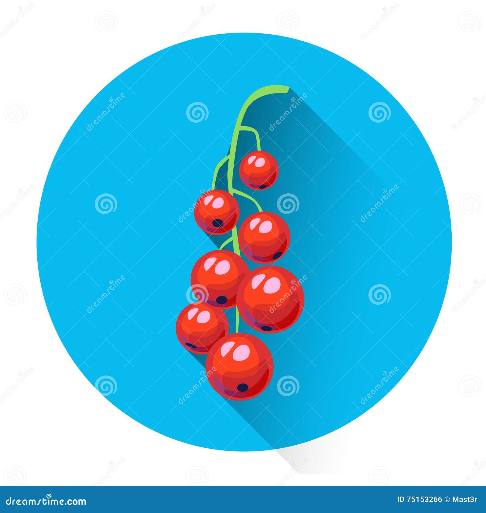 Red Currant Colorful Berry Icon Stock Vector - Illustration of color ...