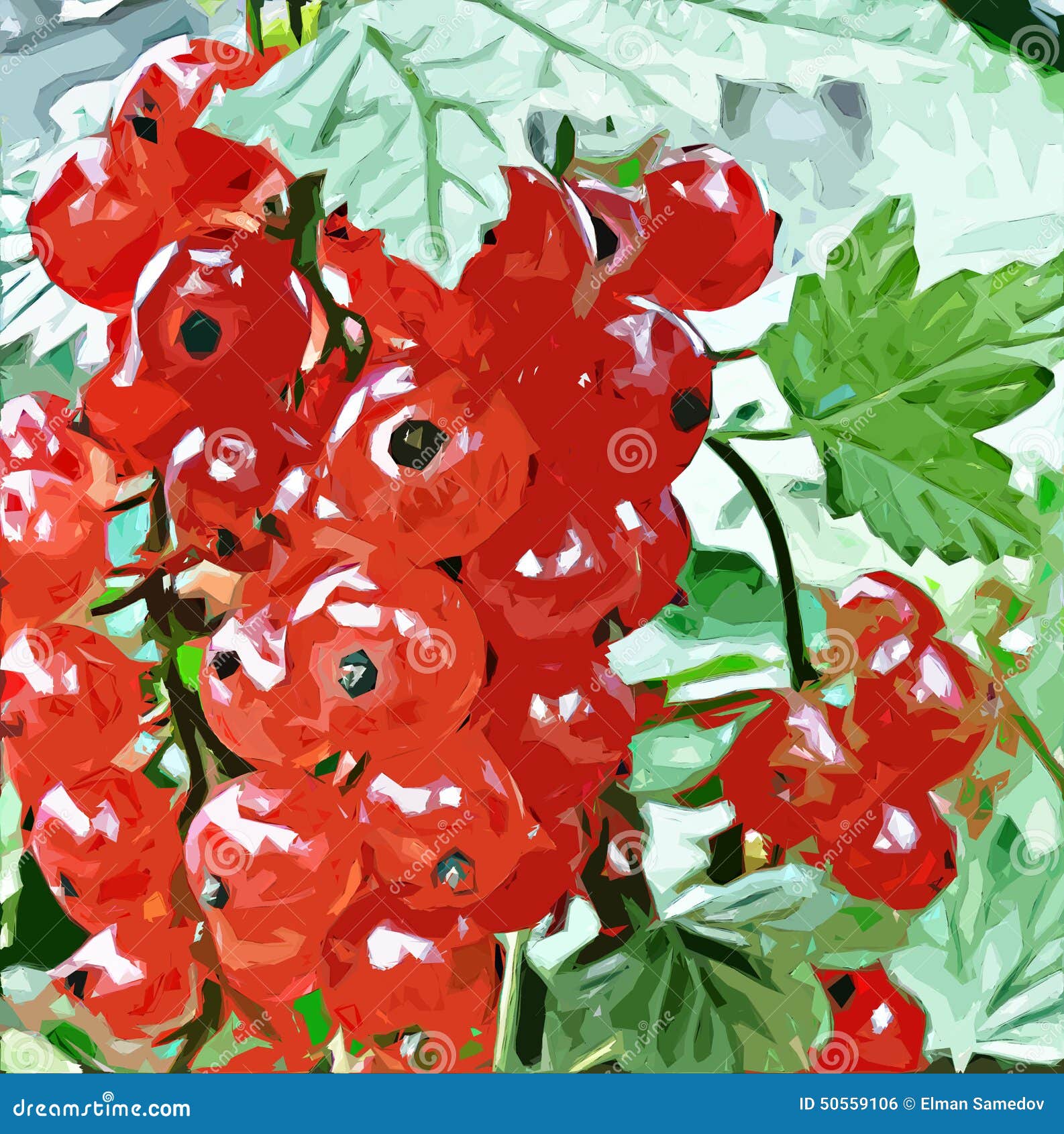 Red currant in the garden stock illustration. Illustration of drawing ...