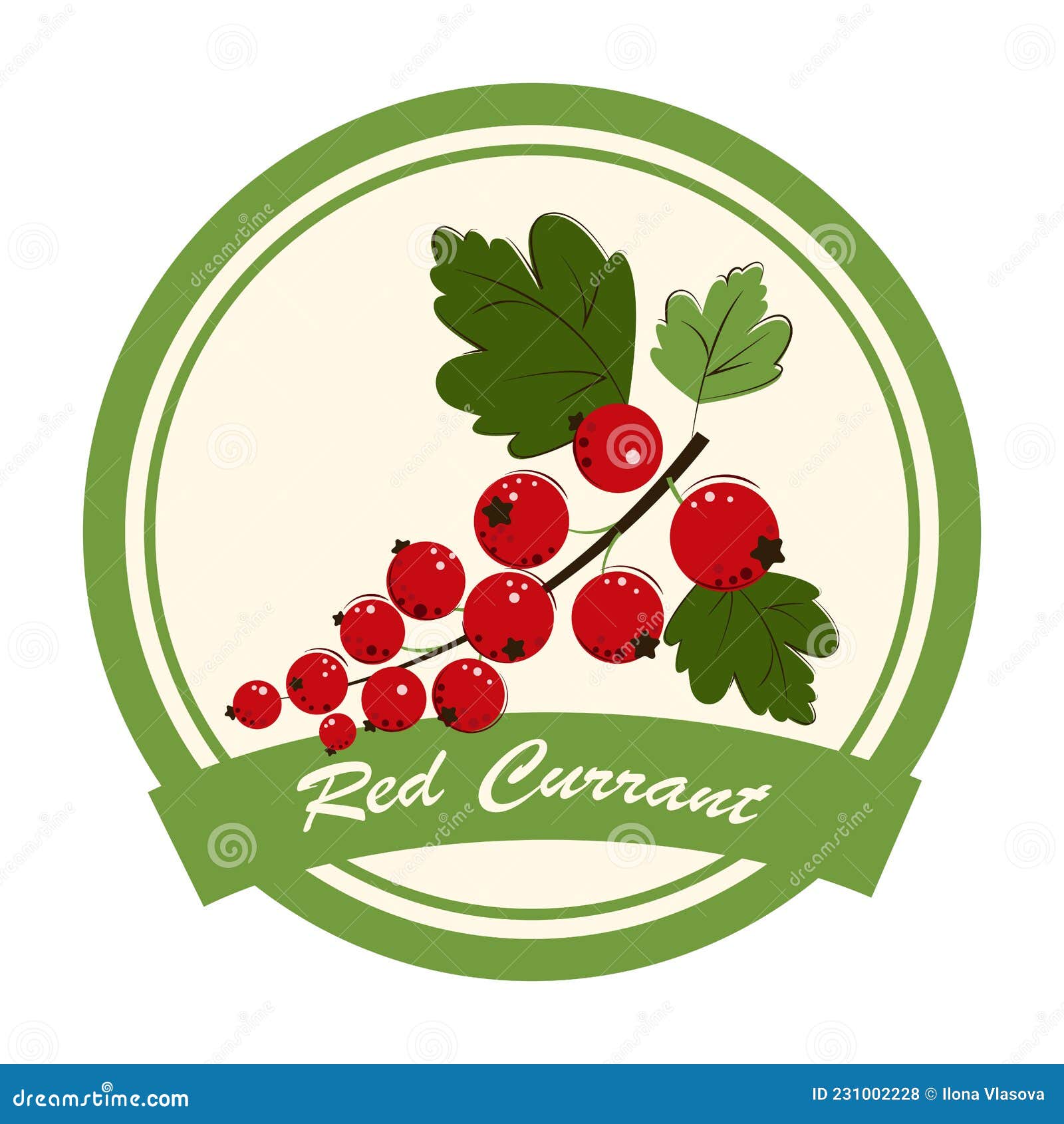Red Currant Jam and Marmalade Label. Ripe Berries for Jam, Dessert and ...