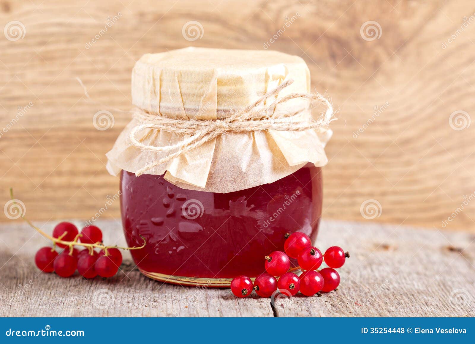 Red currant jelly in a jar stock photo. Image of season - 35254448