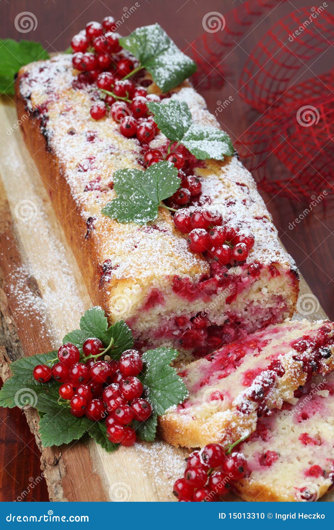 Red currant sponge cake stock photo. Image of brown, gourmet - 15013310