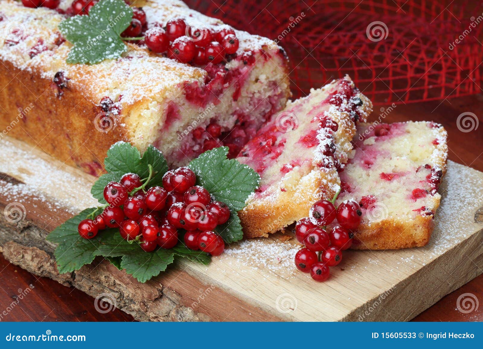 Red currant sponge cake stock image. Image of baked, food - 15605533