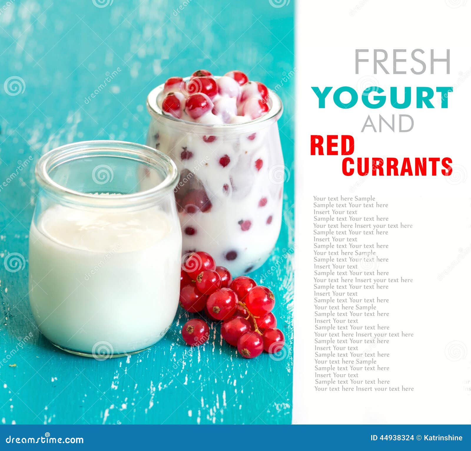 Red Currants and Fresh Yogurt in a Jar Stock Photo - Image of berries ...