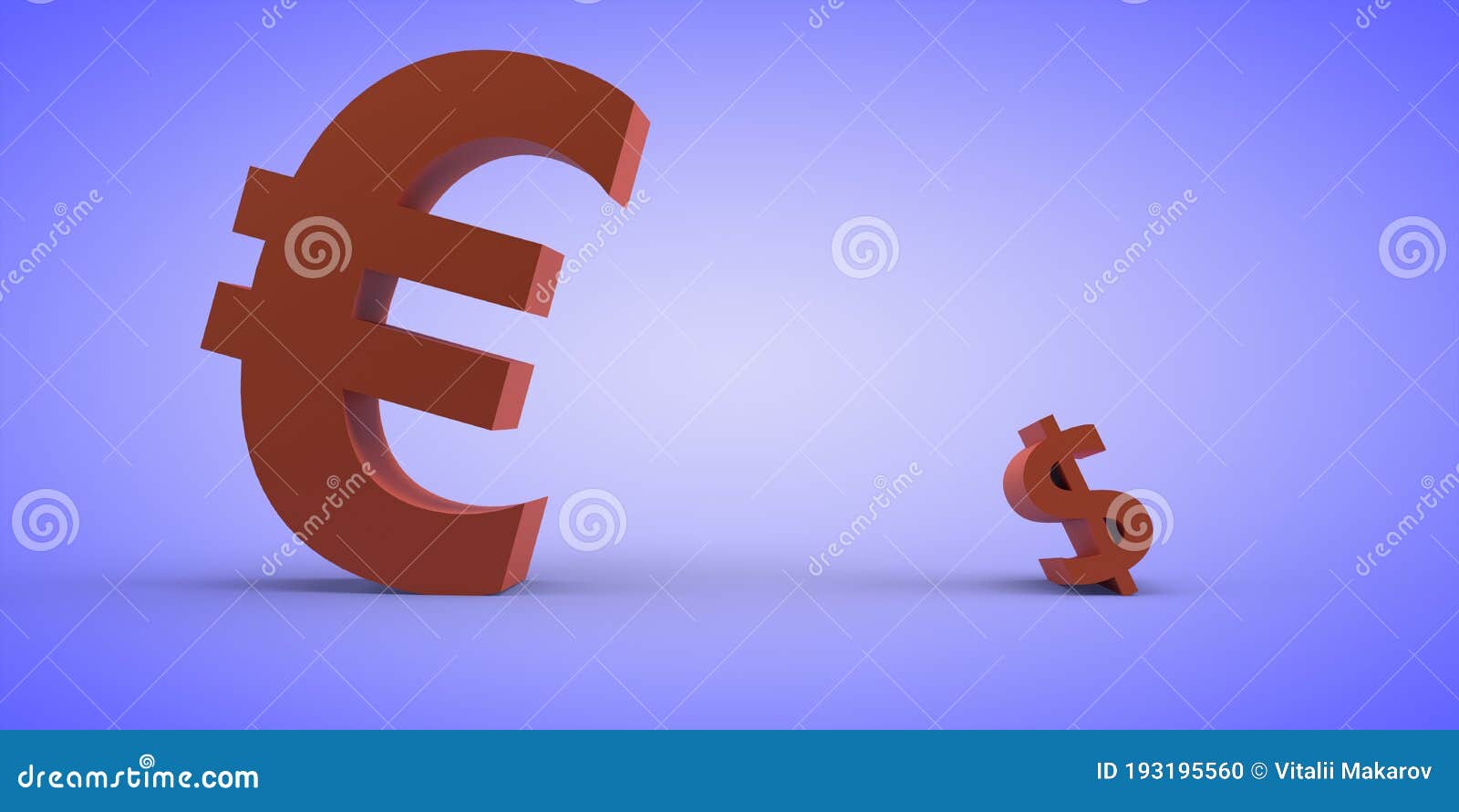 Red Currency Symbols on a Blue Background. the Confrontation between ...