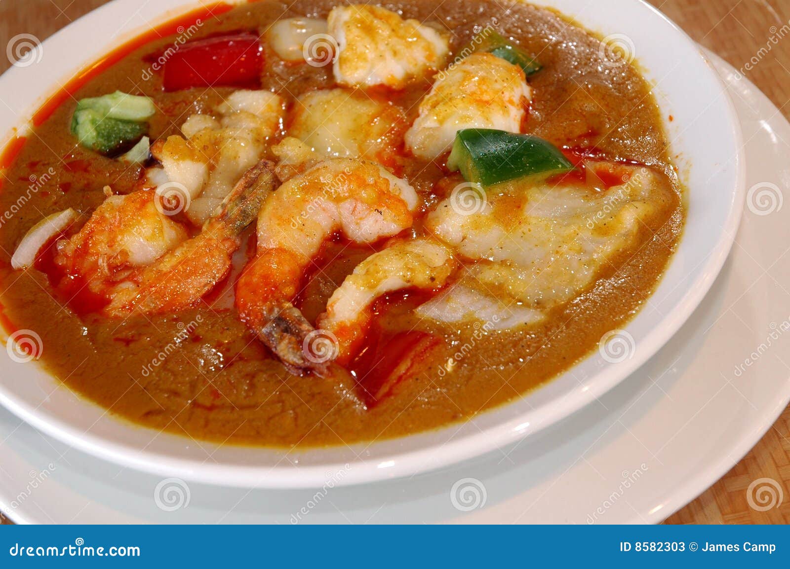 Red curry seafood stew stock image. Image of scallop, food - 8582303