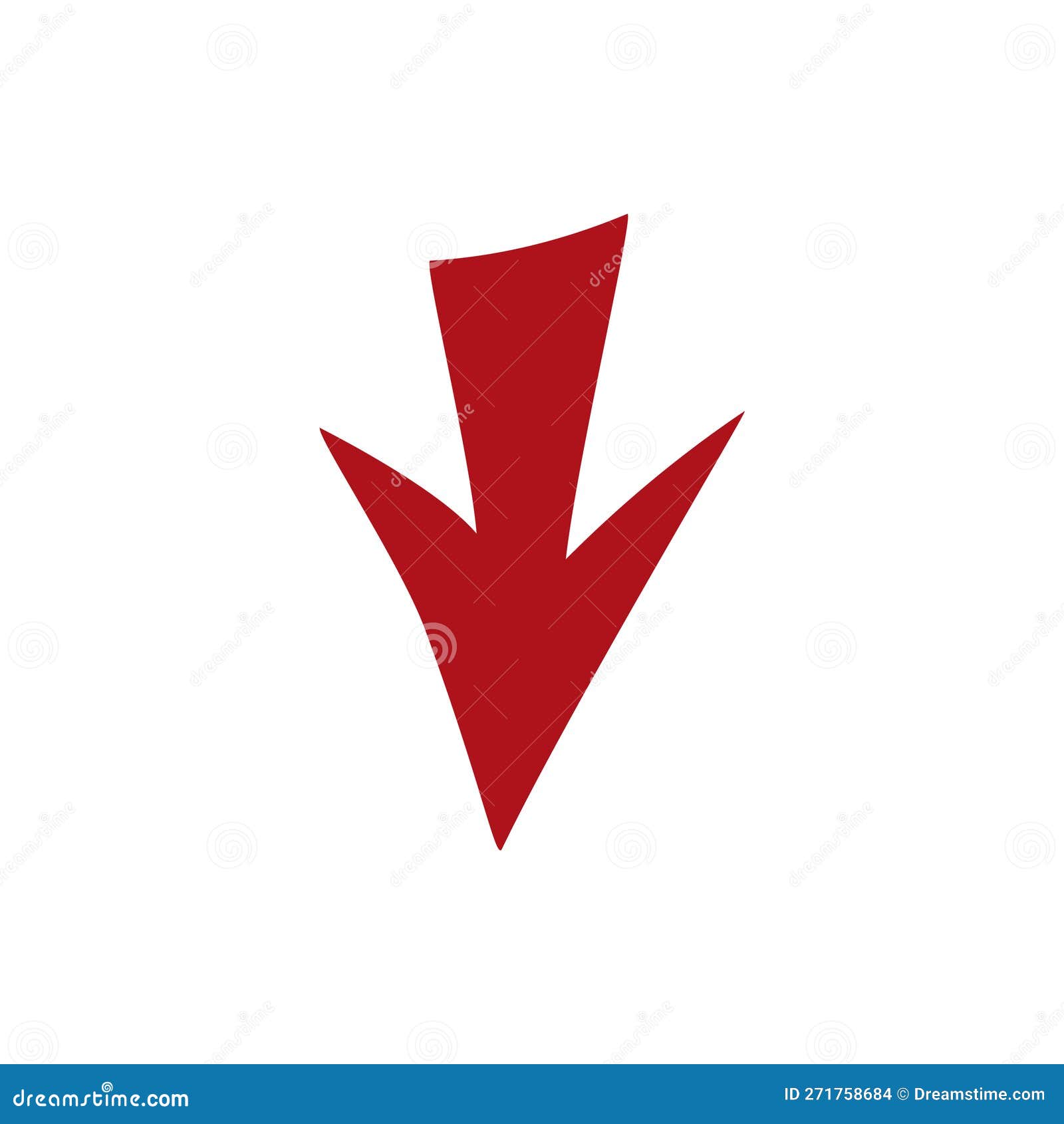 Red Cursor. Vector Icon in Doodle Style Stock Vector - Illustration of ...