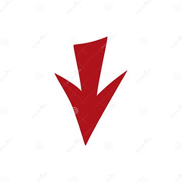 Red Cursor. Vector Icon in Doodle Style Stock Vector - Illustration of ...
