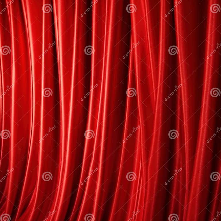 Red Curtain Backdrop, Created with Generative AI Stock Illustration ...
