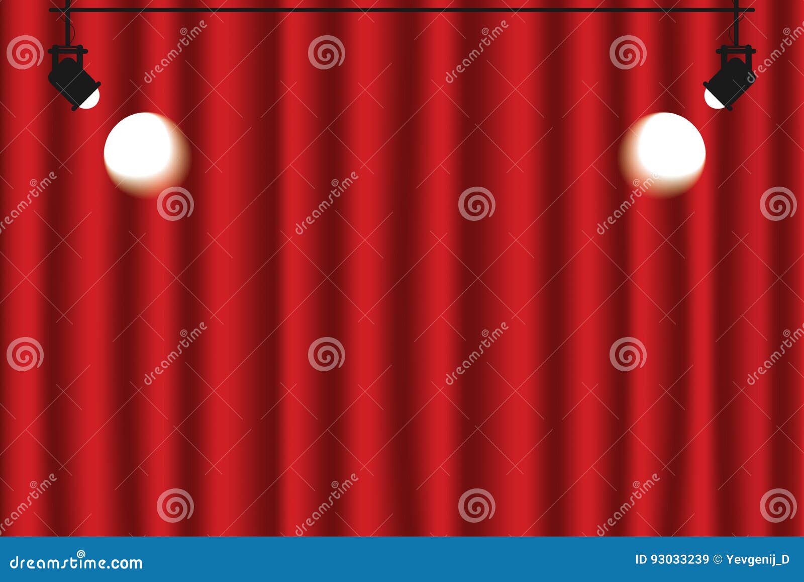 Red Curtain Background with Spotlights. Luxury Red, Dark Color Stock ...