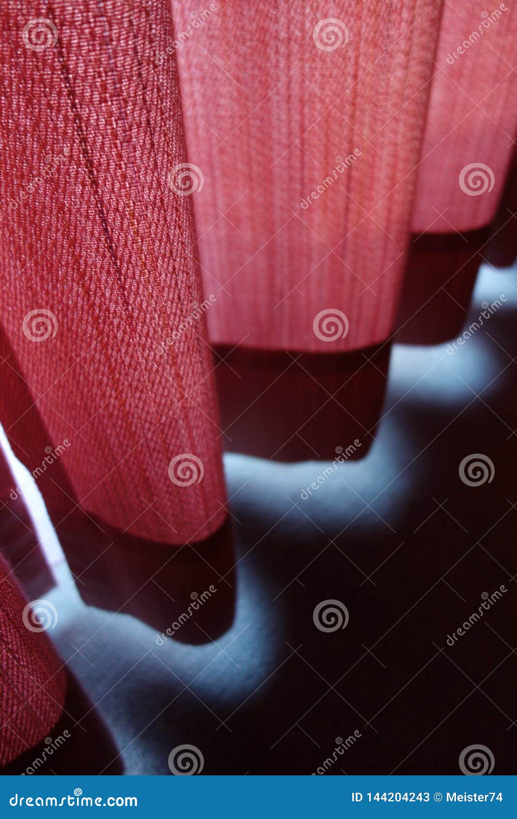Red curtain stock image. Image of backlight, structure - 144204243