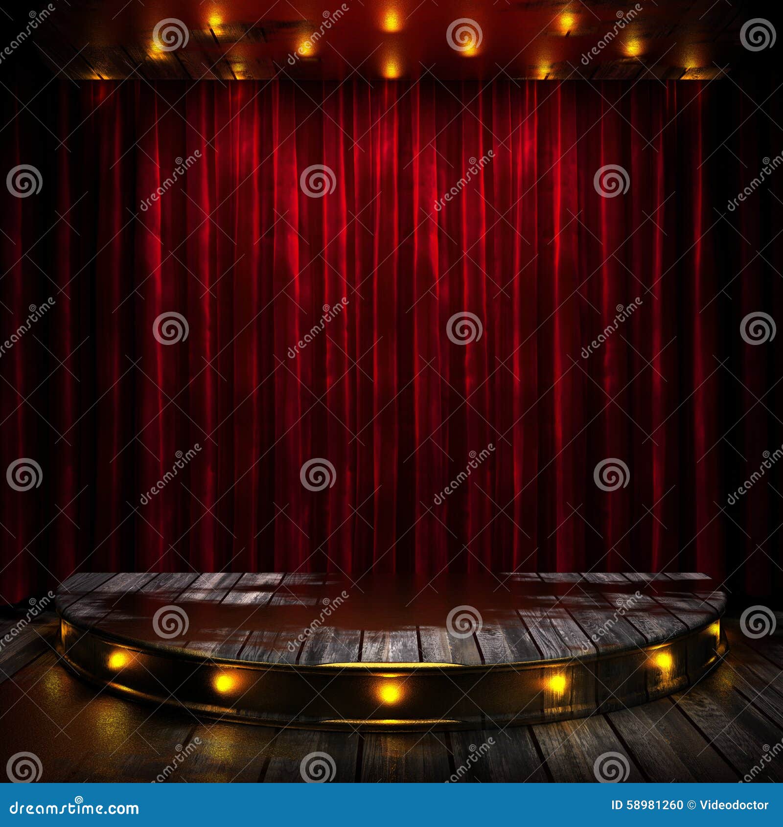 Red Stage Lights Background
