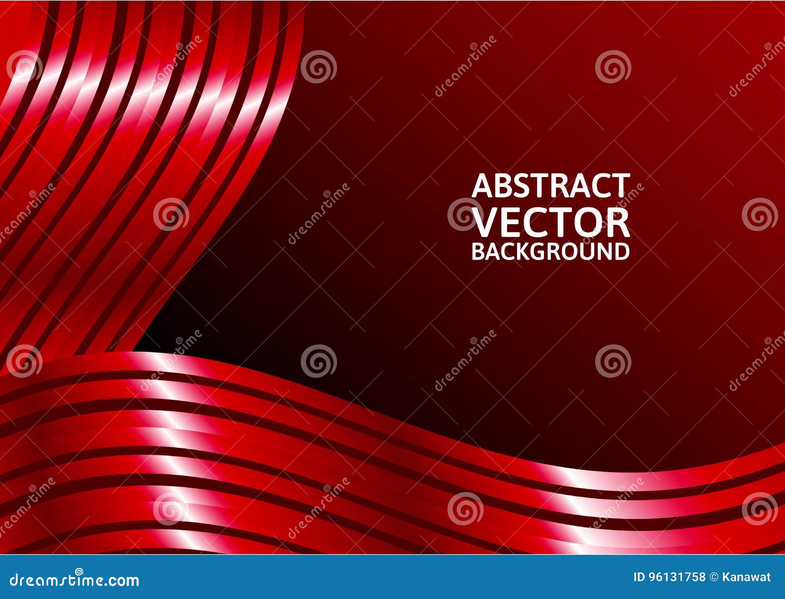 Red Curve Abstract Vector Background with Copy Space Stock Vector ...