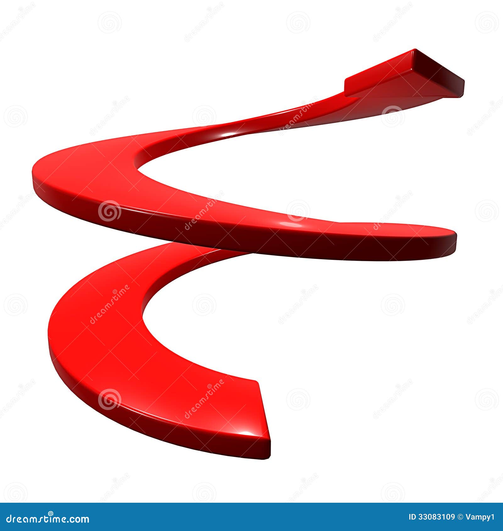 Red Curve Arrow Up Direction Royalty-Free Stock Photo | CartoonDealer ...