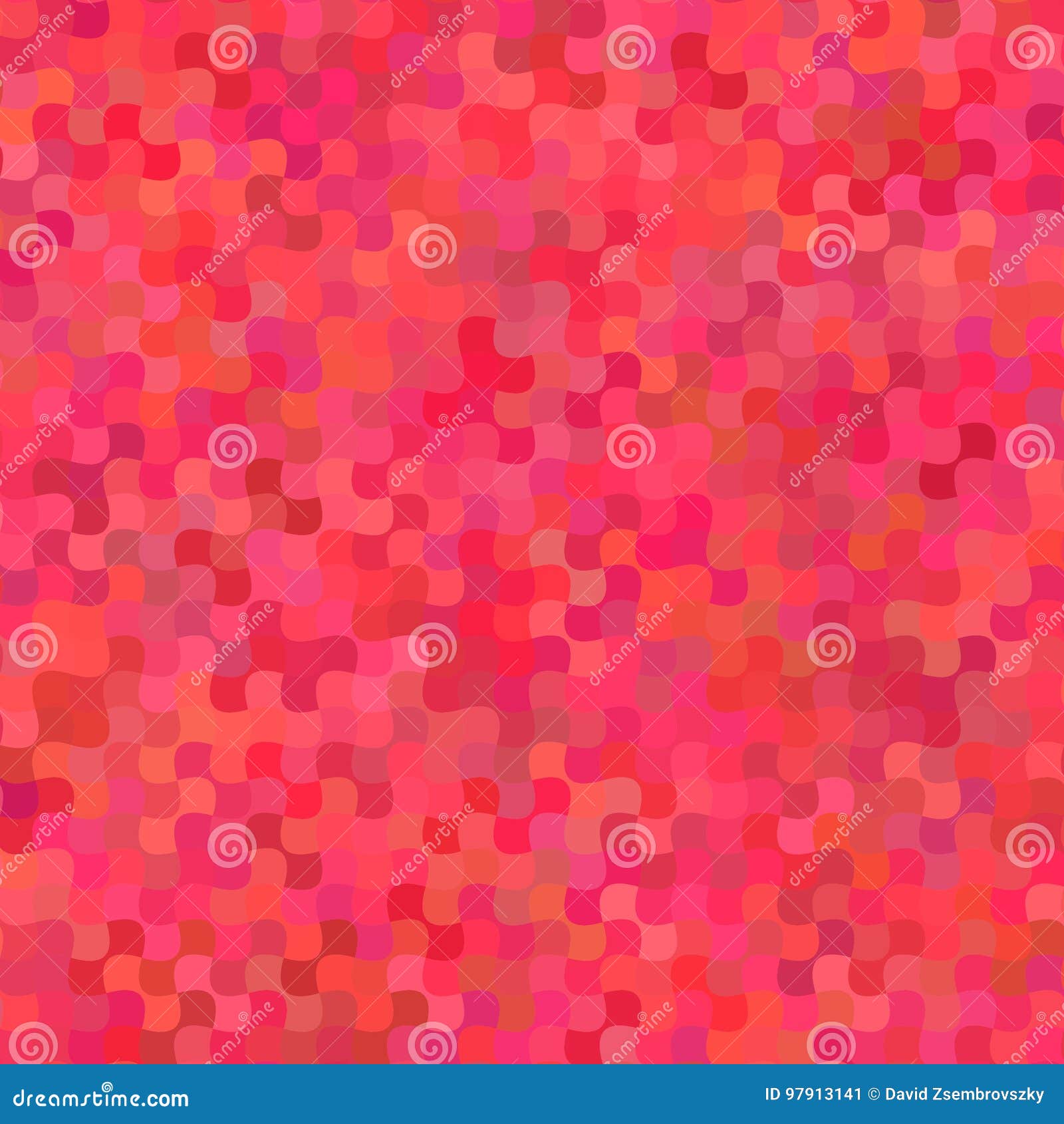 Red Curved Shape Mosaic Pattern Background Design Stock Vector ...