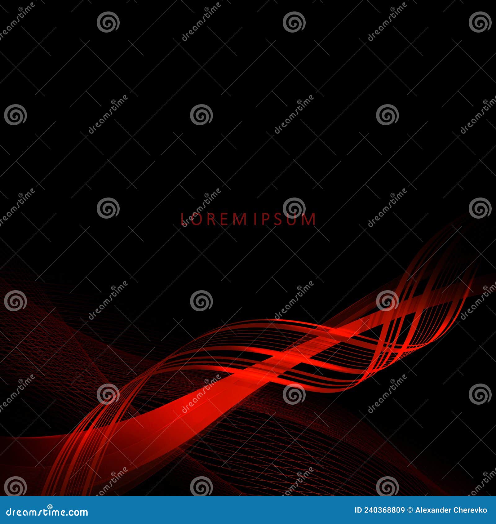 Red Curved Shape, Slight Mesh Texture on Black Design Stock Vector ...