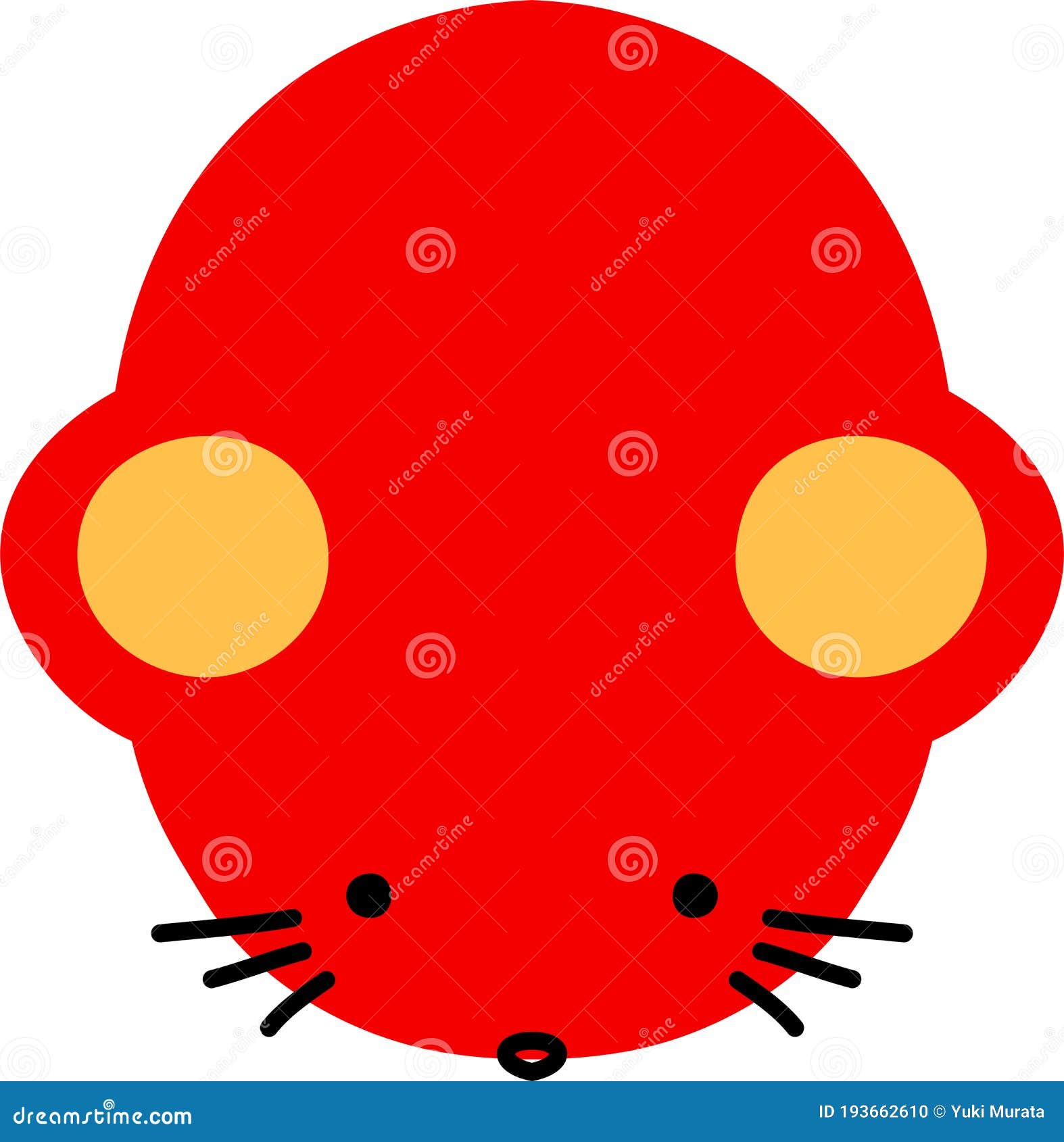 Red Cute mouse face stock vector. Illustration of character - 193662610