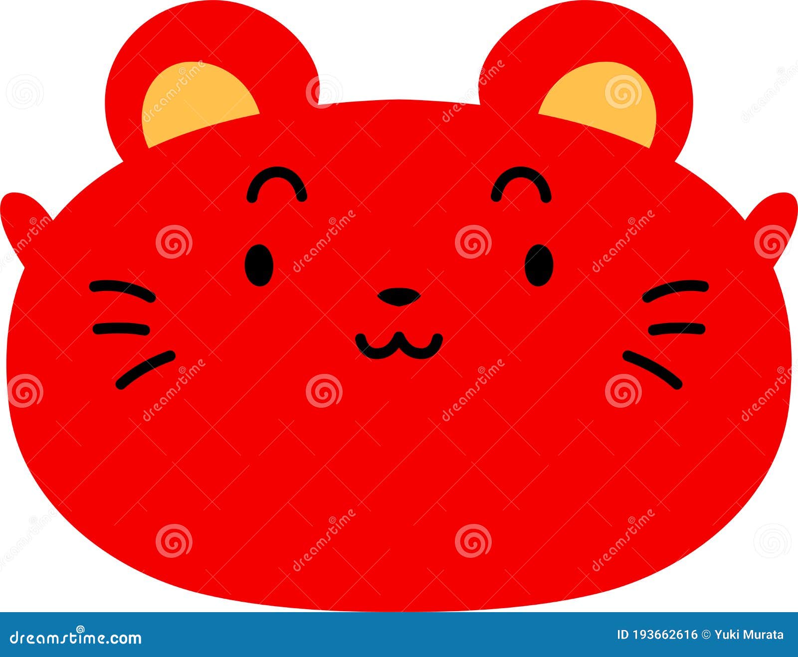 Red Cute mouse face stock vector. Illustration of mouse - 193662616