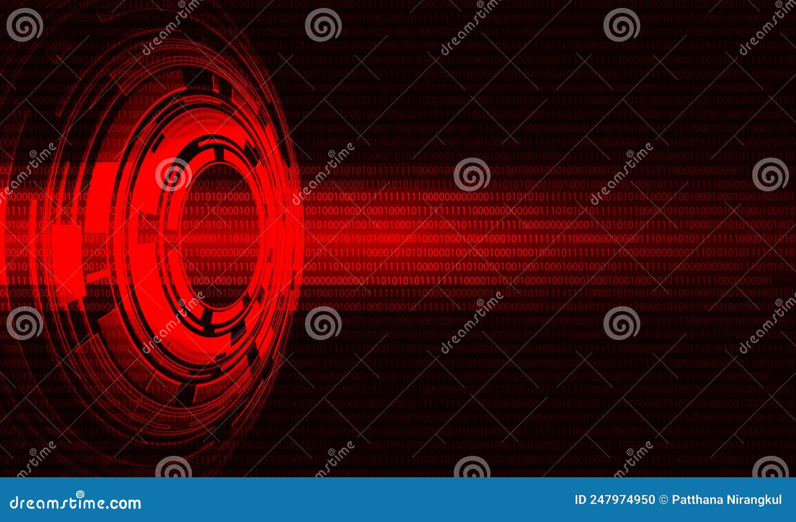 Red Cyber Data Technology Futuristic Design Background Vector Stock ...